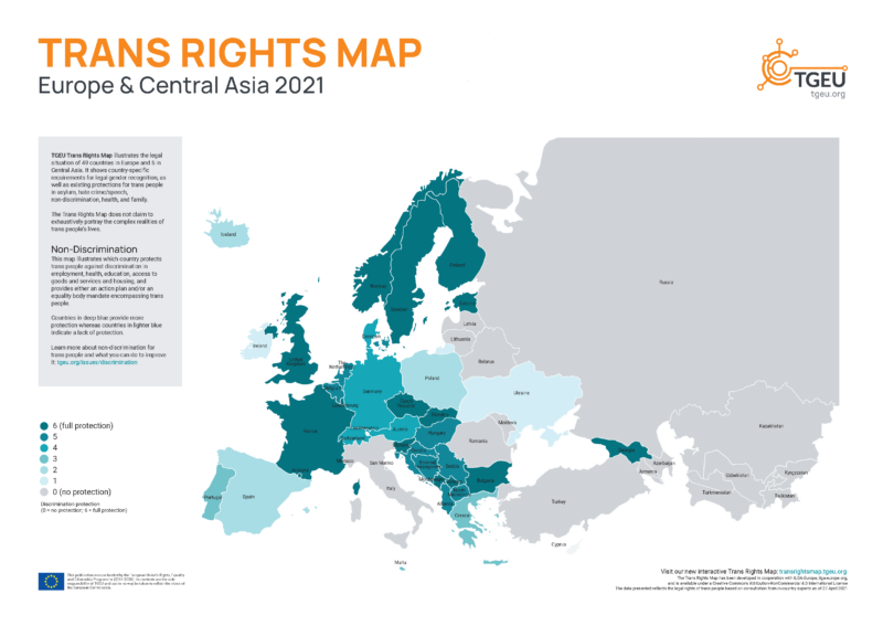 Trans Rights Map 2021, trans haklarındaki kaybı belgeliyor - bant mag
